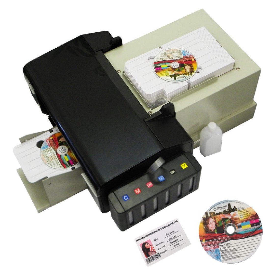 Automatic CD Printer PVC ID Card Printer - F800D